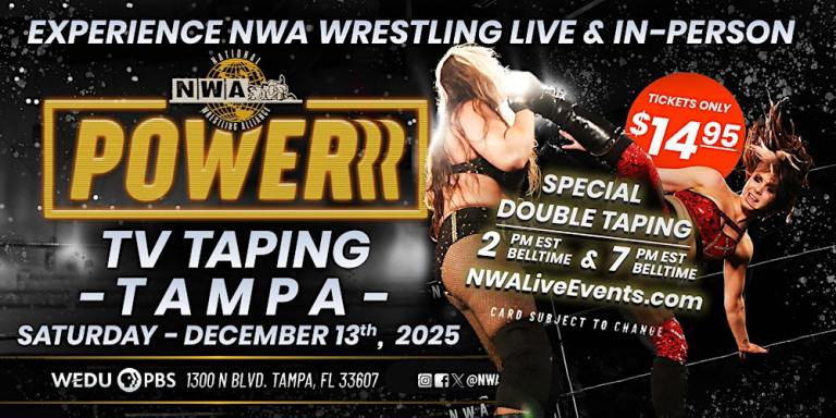 NWA POWERRR RETURNS TO TAMPA FOR SPECIAL DOUBLE TV TAPING DECEMBER 13TH ...